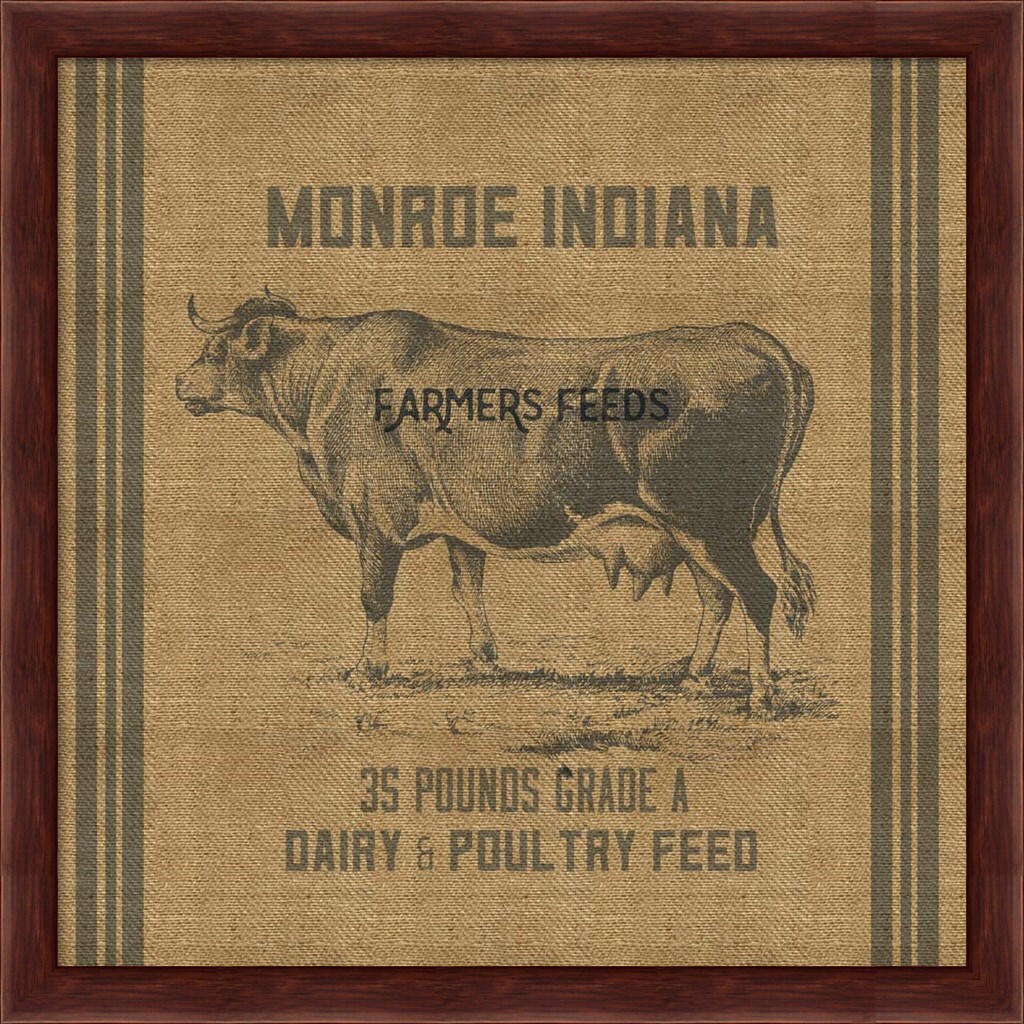 Cow Feed Sack by Marcee Duggar 13" x 13" Framed Wall Art | Michaels
