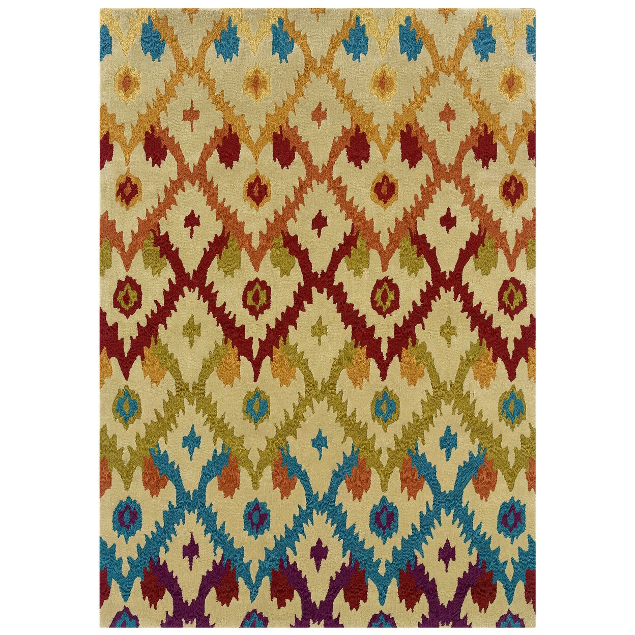 Trio Ikat Sand Area Rug 8X10 Transitional Contemporary Design | Michaels