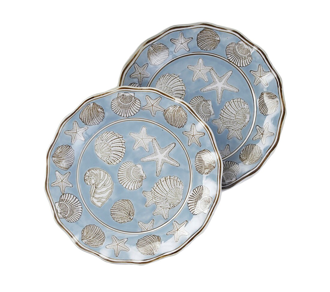 14 1/4 Inch Diameter Seashell Design Round Platter | Michaels