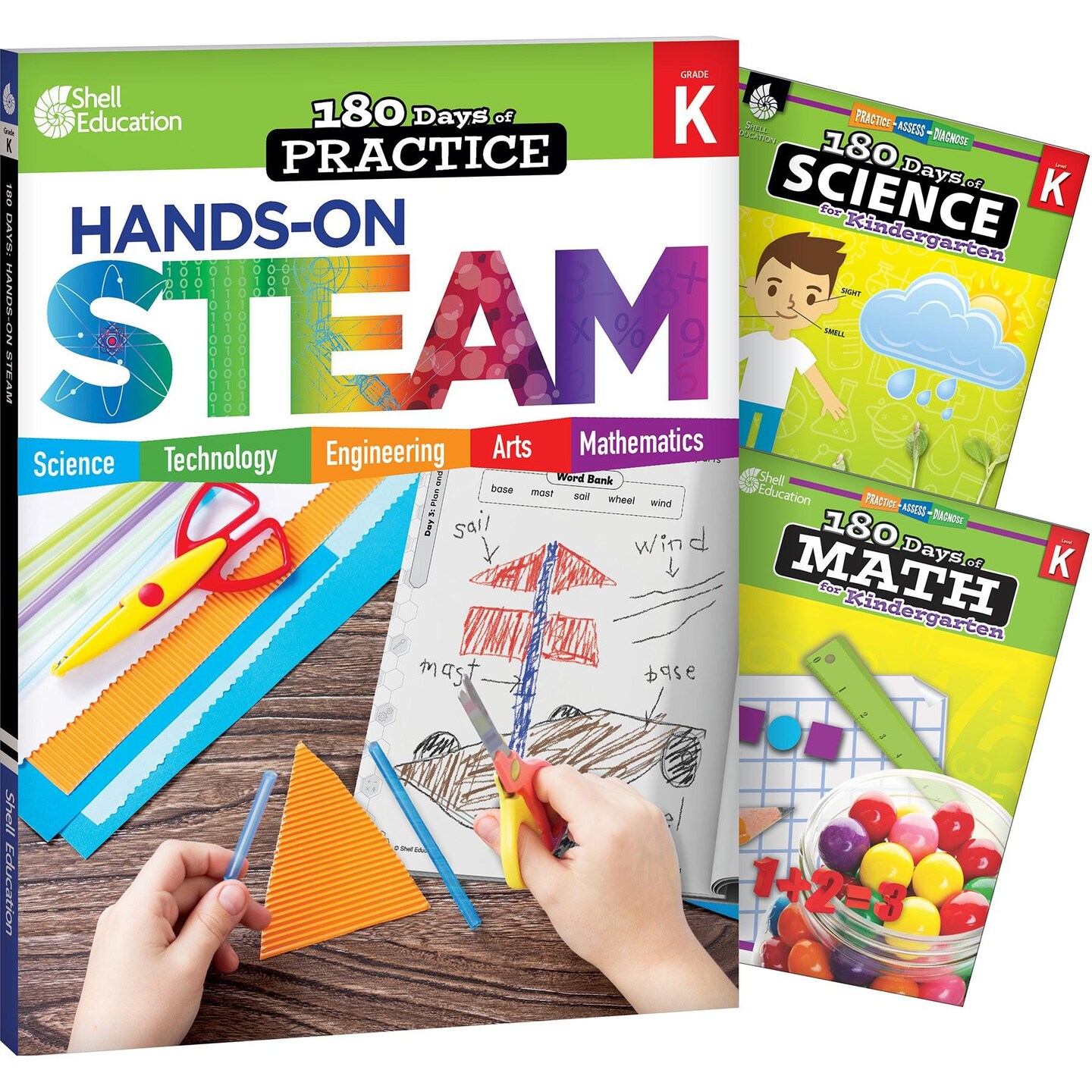 180 Days Books: STEAM, Science, & Math for Grade K - Set of 3 Books | Michaels