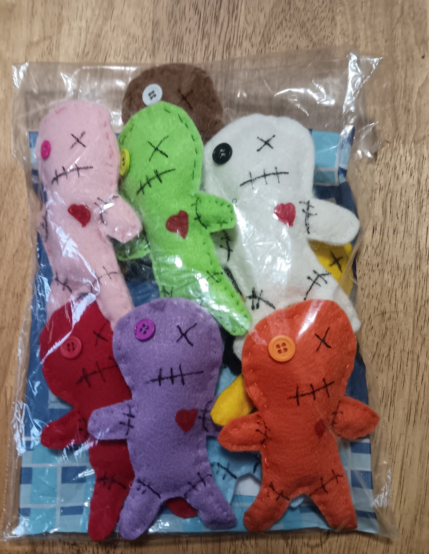 10 PC Mix Colors Voodoo Poppet Doll Handmade voodoo doll Witches Poppet ...
