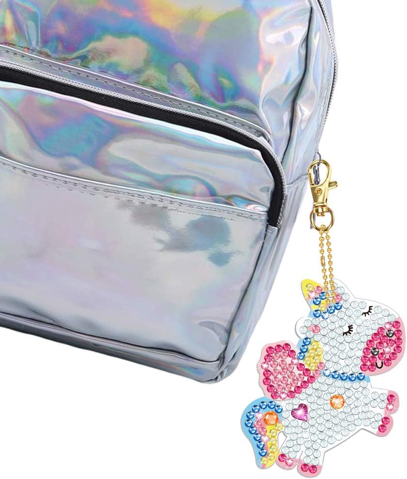 Kids' Arts & Crafts: Create Your Own GEM Keychains with Number Painting ...