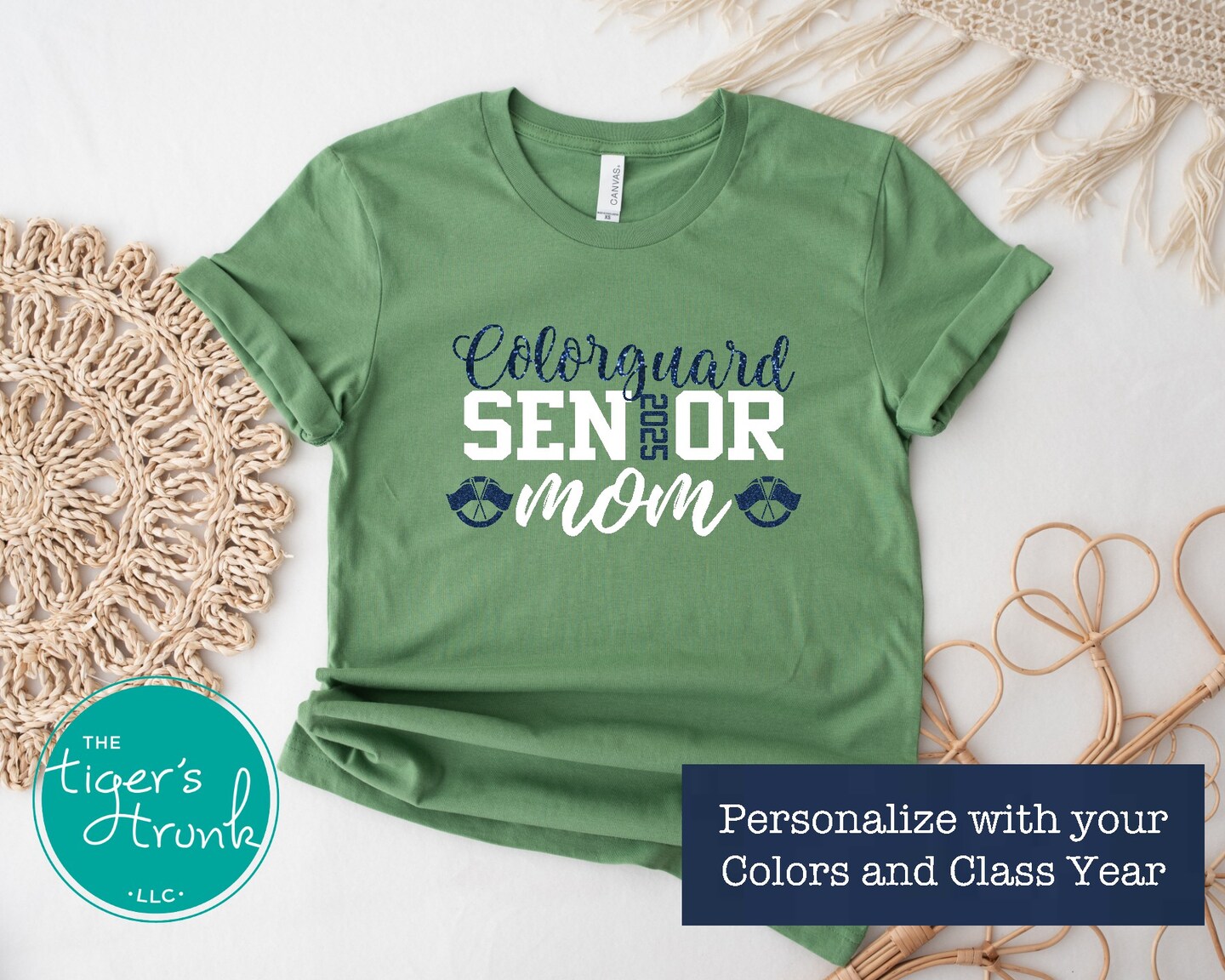 Class of 2025 Color Guard Senior Mom, Custom Team Spirit Gameday Shirt ...