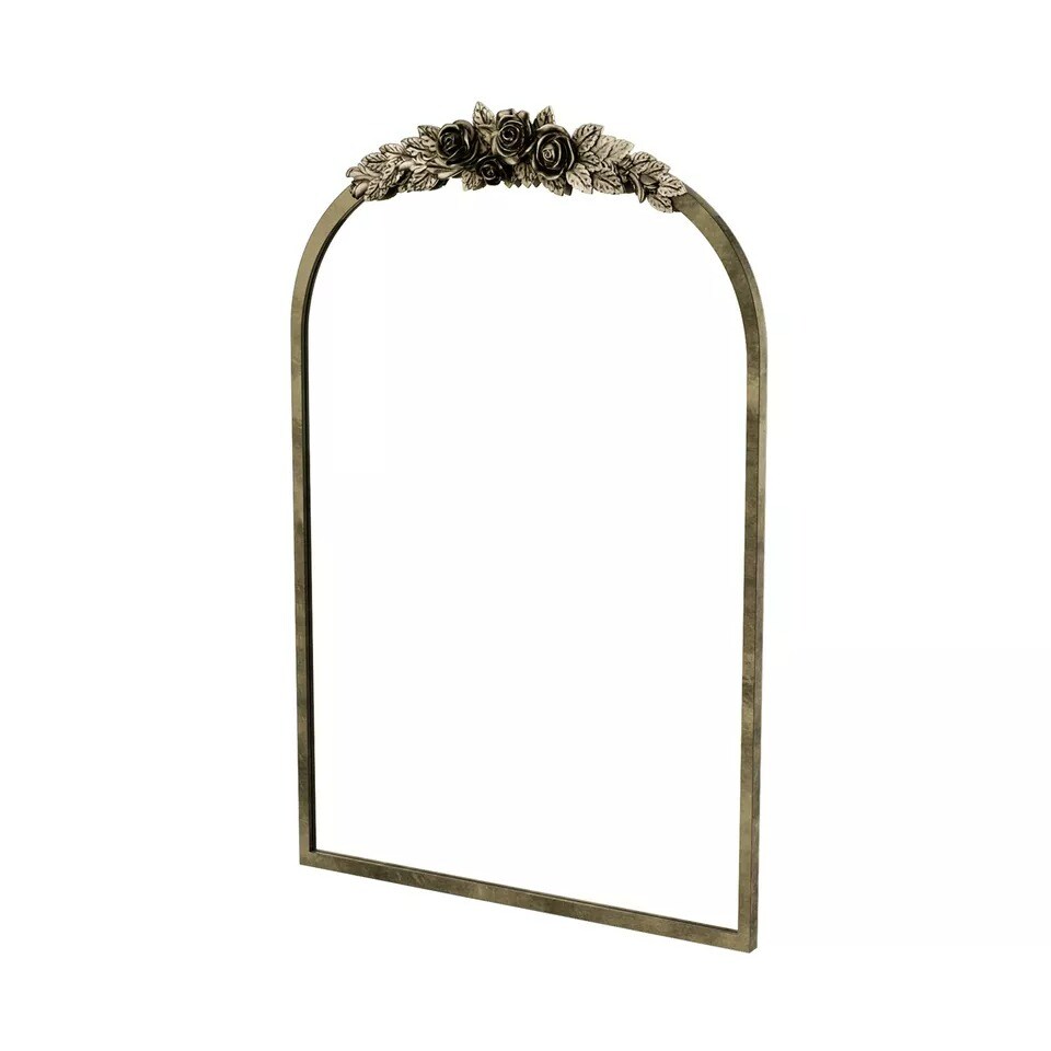 Vintage Baroque Arch Wall Mirror Metal Frame Entryway Living Room Decor ...