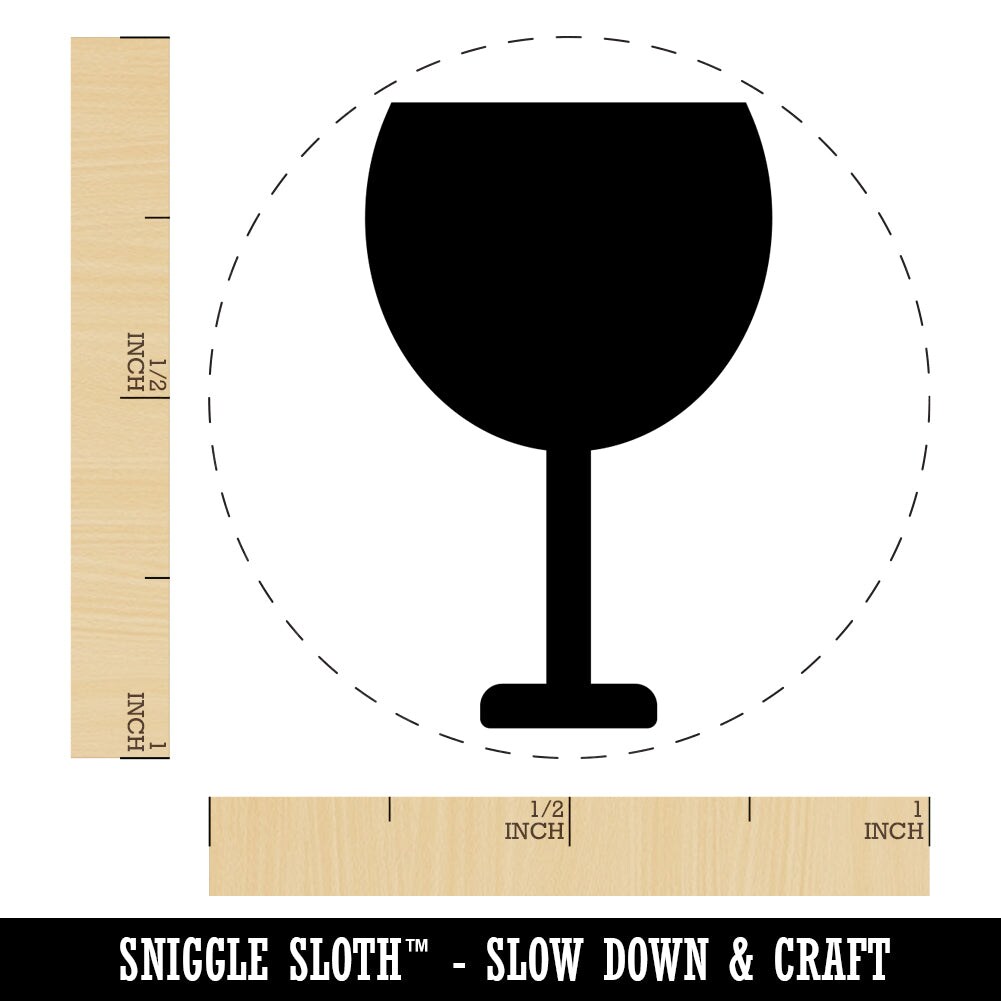 Wine Glass Solid Rubber Stamp for Stamping Crafting Planners, Size: 1 ...