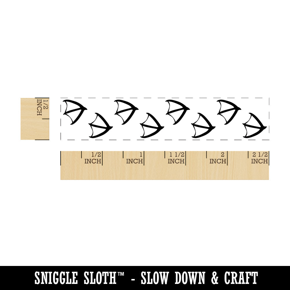 Duck Tracks Animal Paw Prints Rectangle Rubber Stamp for Stamping ...