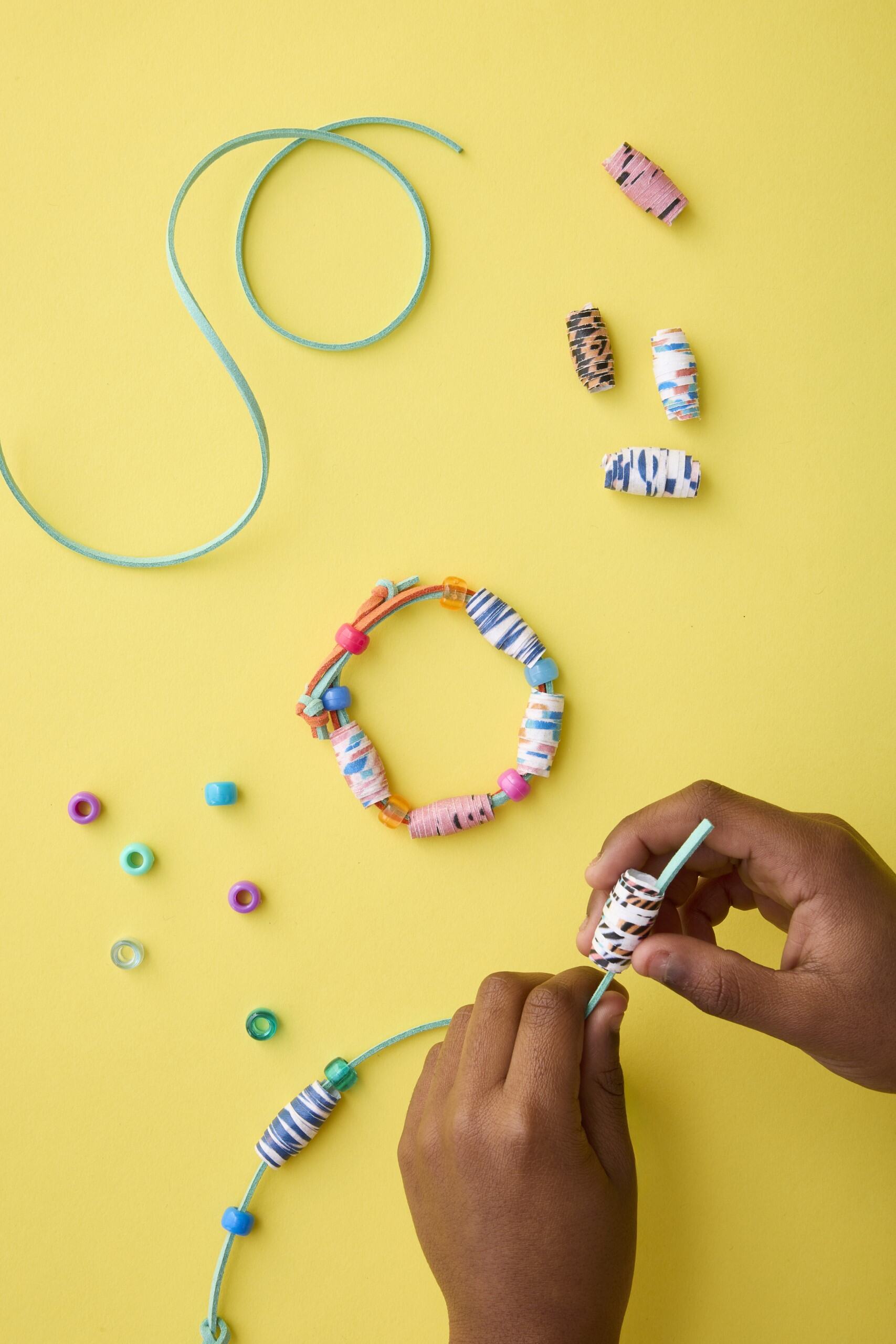 Kids Club: Camp Creatology: Paper Bead Bracelet | Classes | Michaels