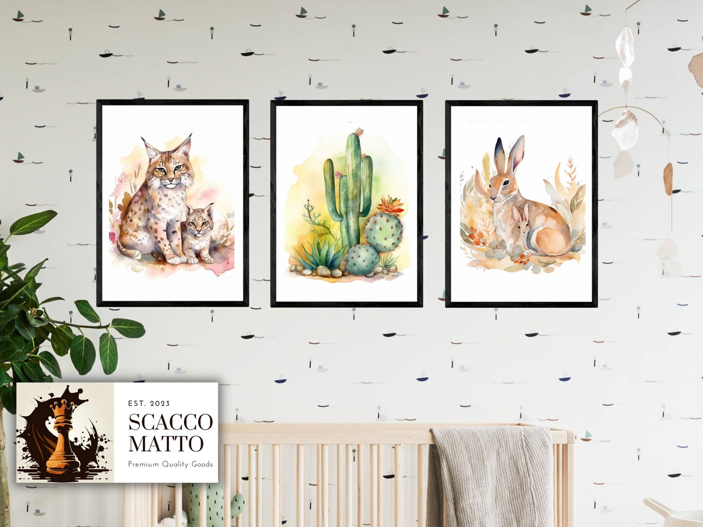 Desert Nursery Decor, Desert Mom and Baby, Succulents, Desert Animals ...