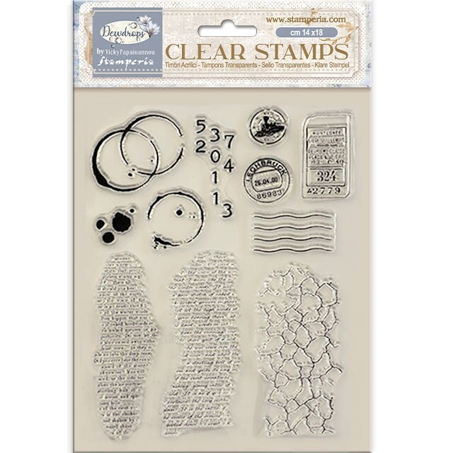 Stamperia Clear Stamps-Create Dewdrops Mixed Backgrounds, Count: 1 ...