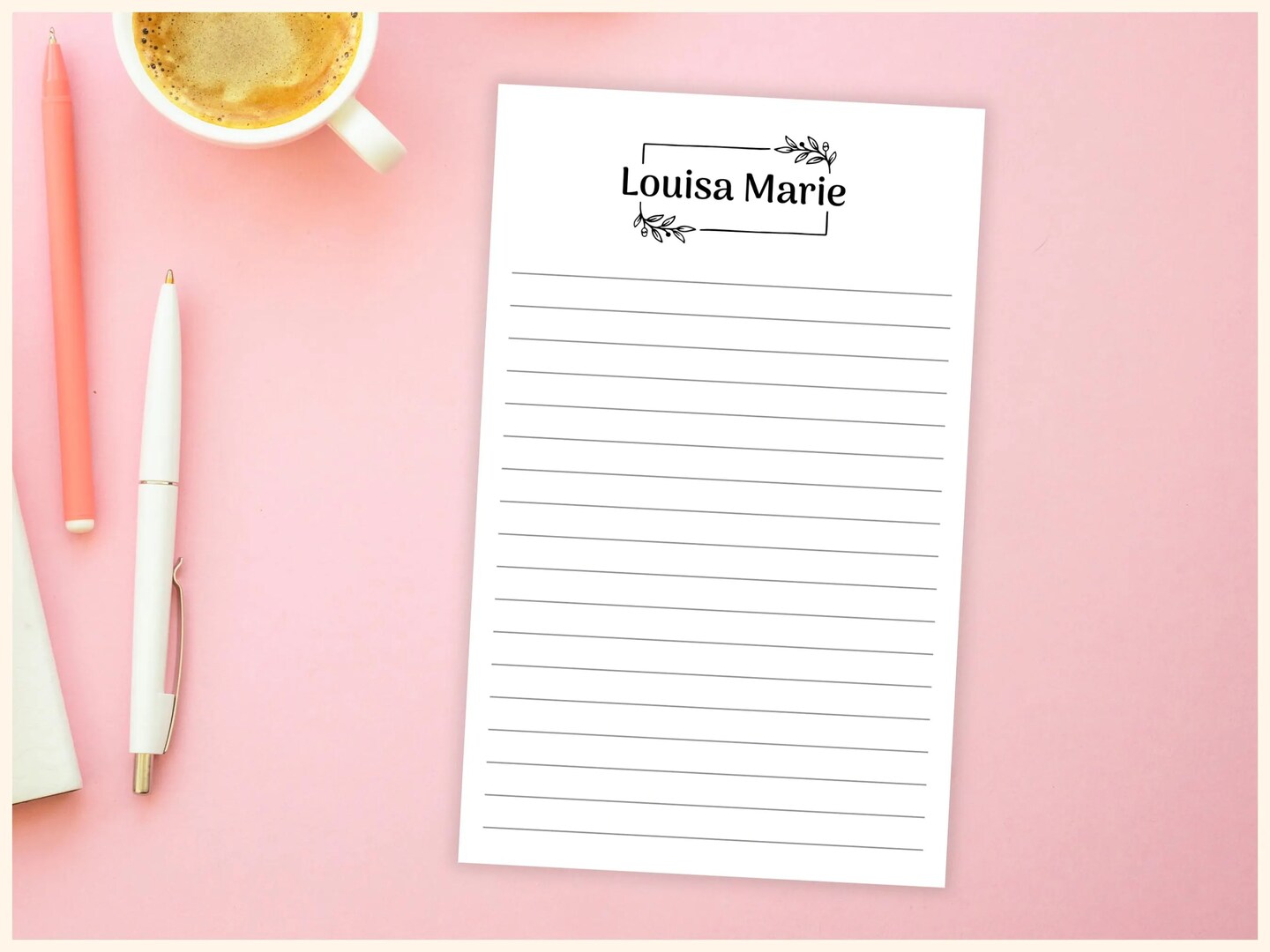 Personalized Floral Frame Notepad | MakerPlace by Michaels