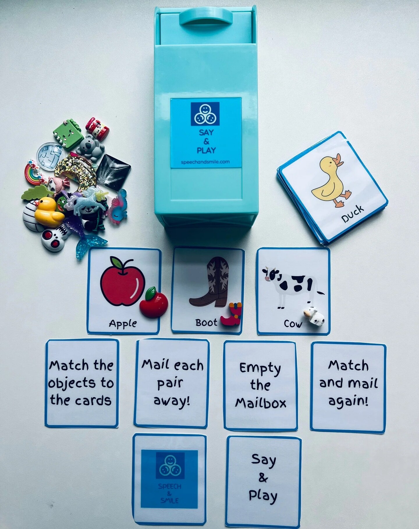 Alphabet Objects-Match and Mail-Speech Therapy Mini Objects Beginning ...