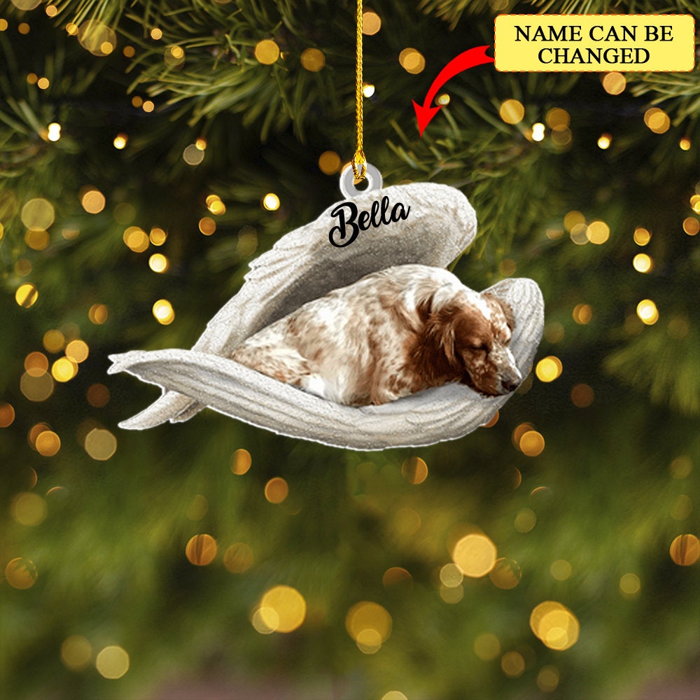 Personalized Poodle Sleeping Angel Wing Flat 2D Memorial Dog, Custom ...