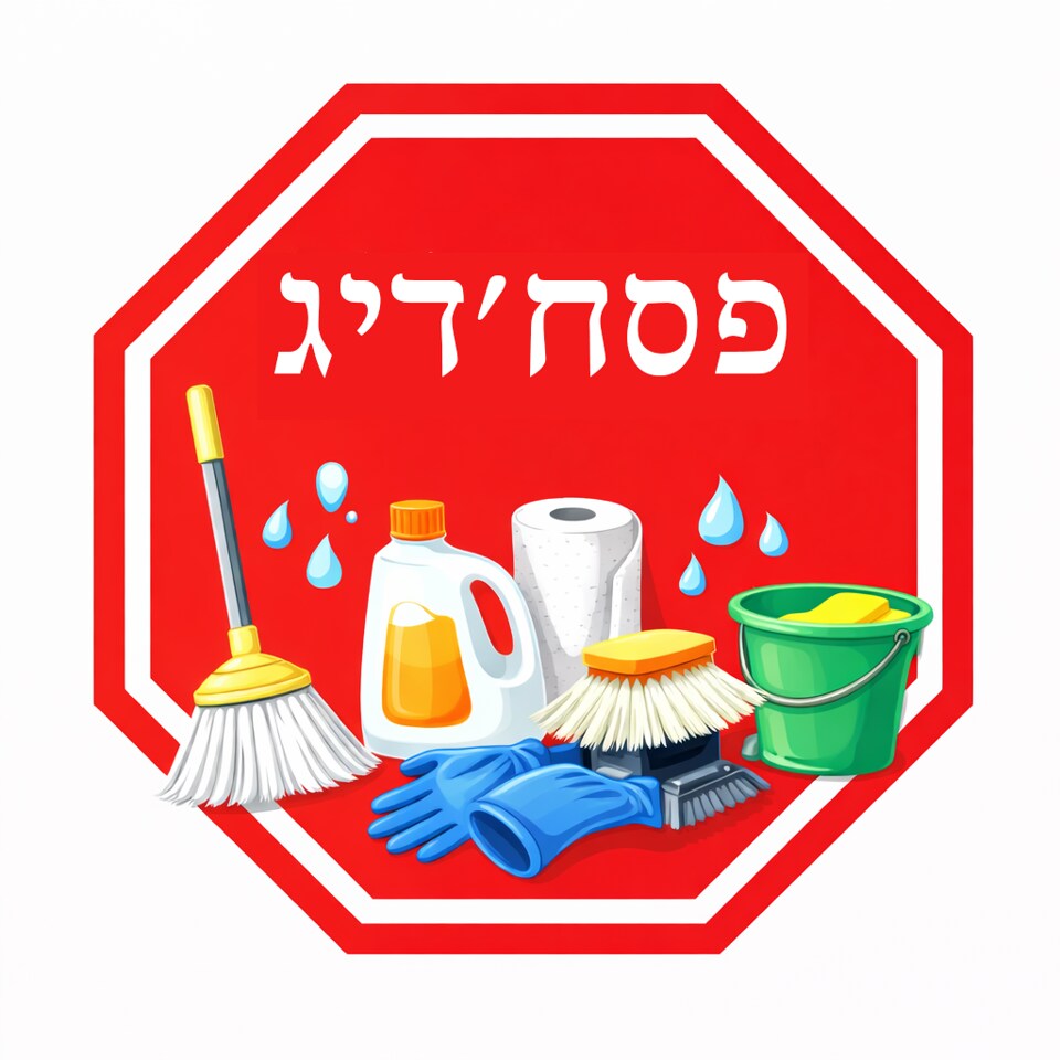 Pesach Cleaning Stop Sign Cutouts 4" & 6" – 20 Pack | Passover ...