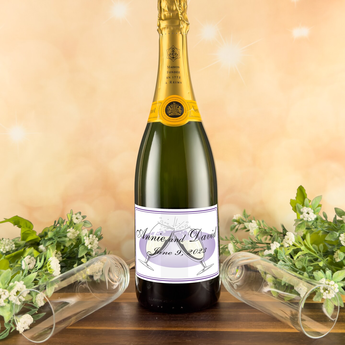 Personalized Wedding Bottle Labels for Champagne, Wine, or mini-liquor ...