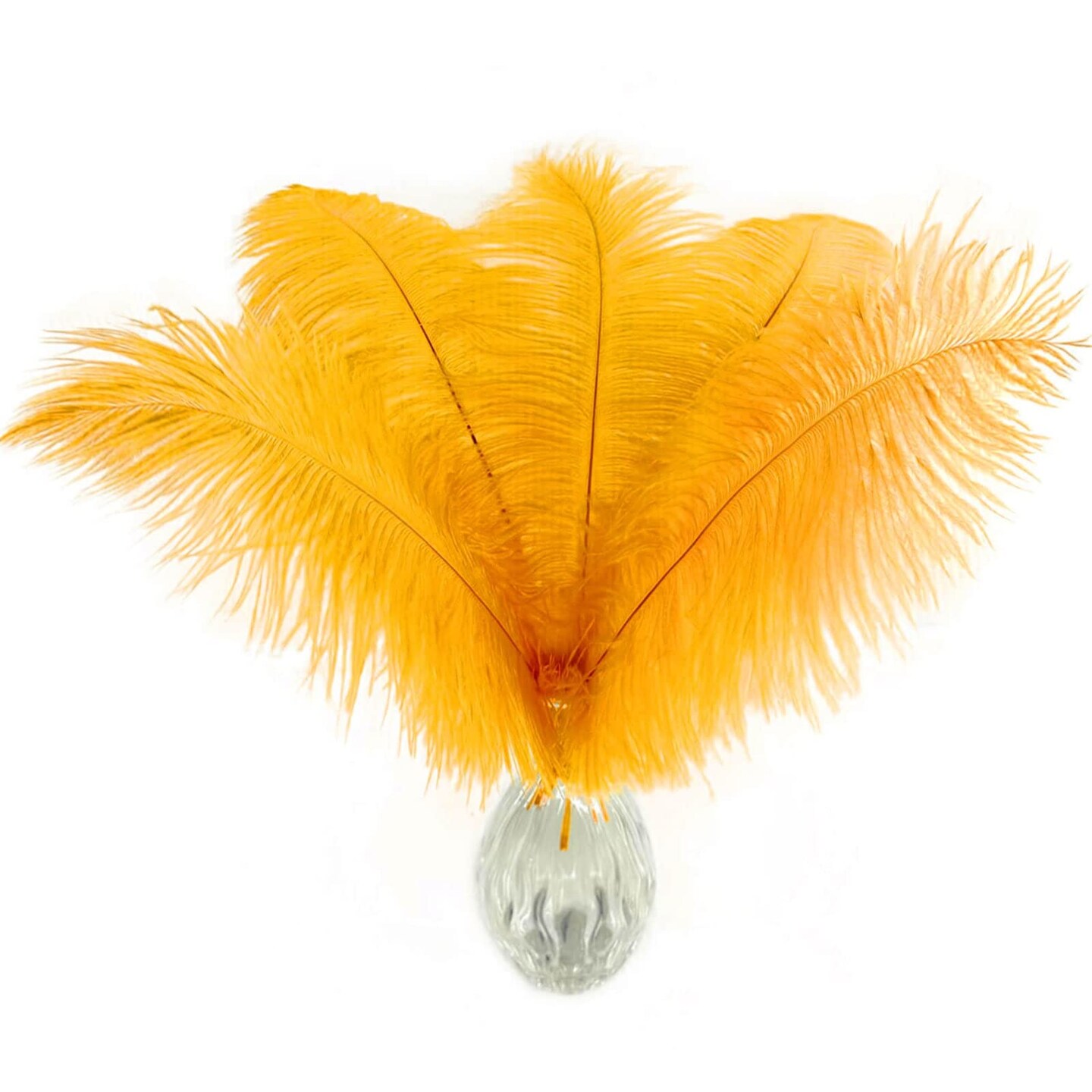 Piokio 20pcs Natural Gold Ostrich Feathers 10 12 inch 25 30cm Bulk Feathers for Wedding Party Centerpieces Home Decoration and DIY Clothing Gatsby