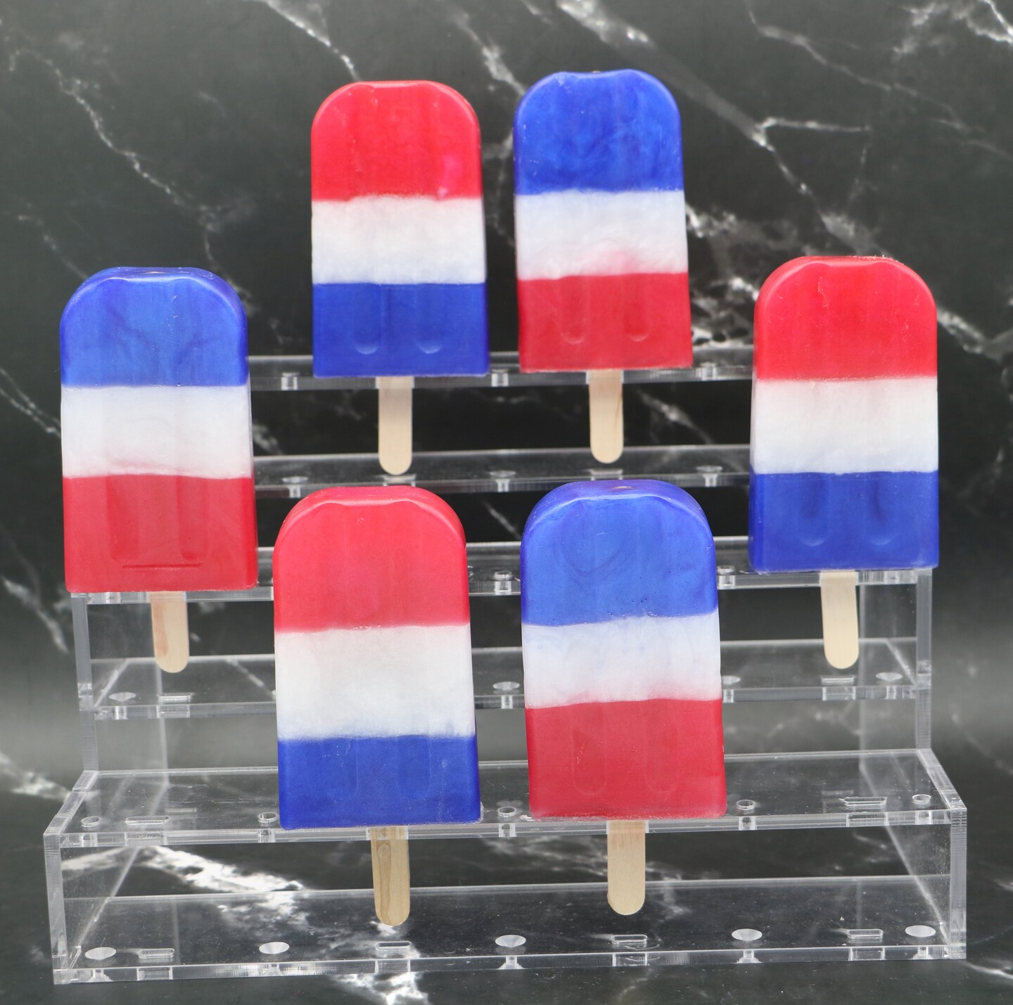 Pop Ice Soaps in Vibrant Red, White and Blue Colors for July 4th Favors ...