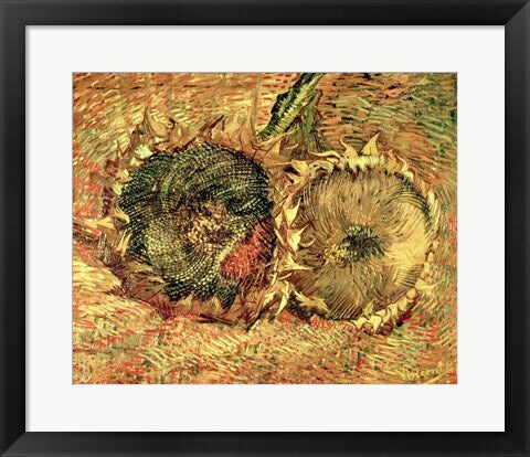 Framed Art Two Cut Sunflowers, 1887 by Vincent Van Gogh Wall Decor ...