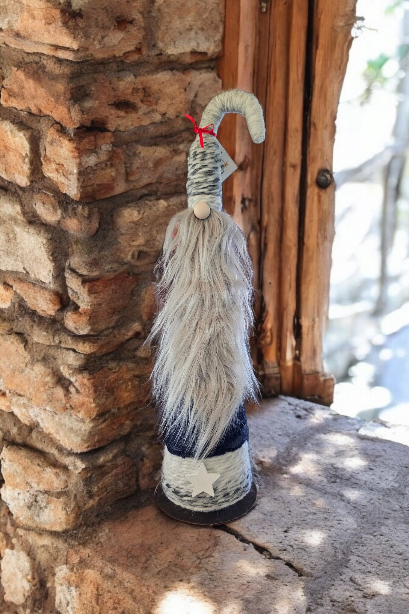 Tall skinny cone gnome, blue and grey | MakerPlace by Michaels