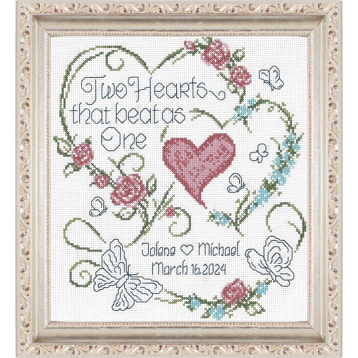 Imaginating Inc. Two Hearts Wedding Counted Cross-Stitch Kit | Michaels