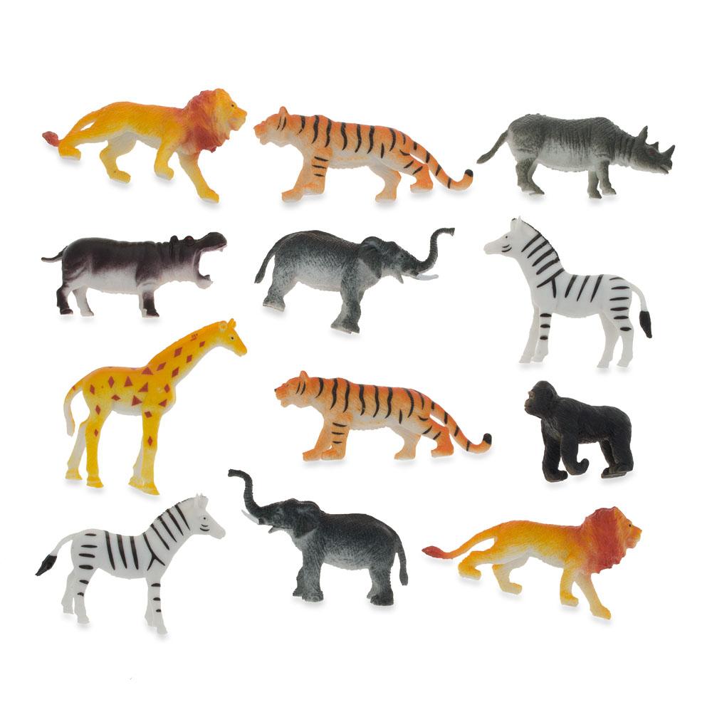 Set of 12 Miniature Assorted Resin Jungle Animals Figurines 2 Inches ...