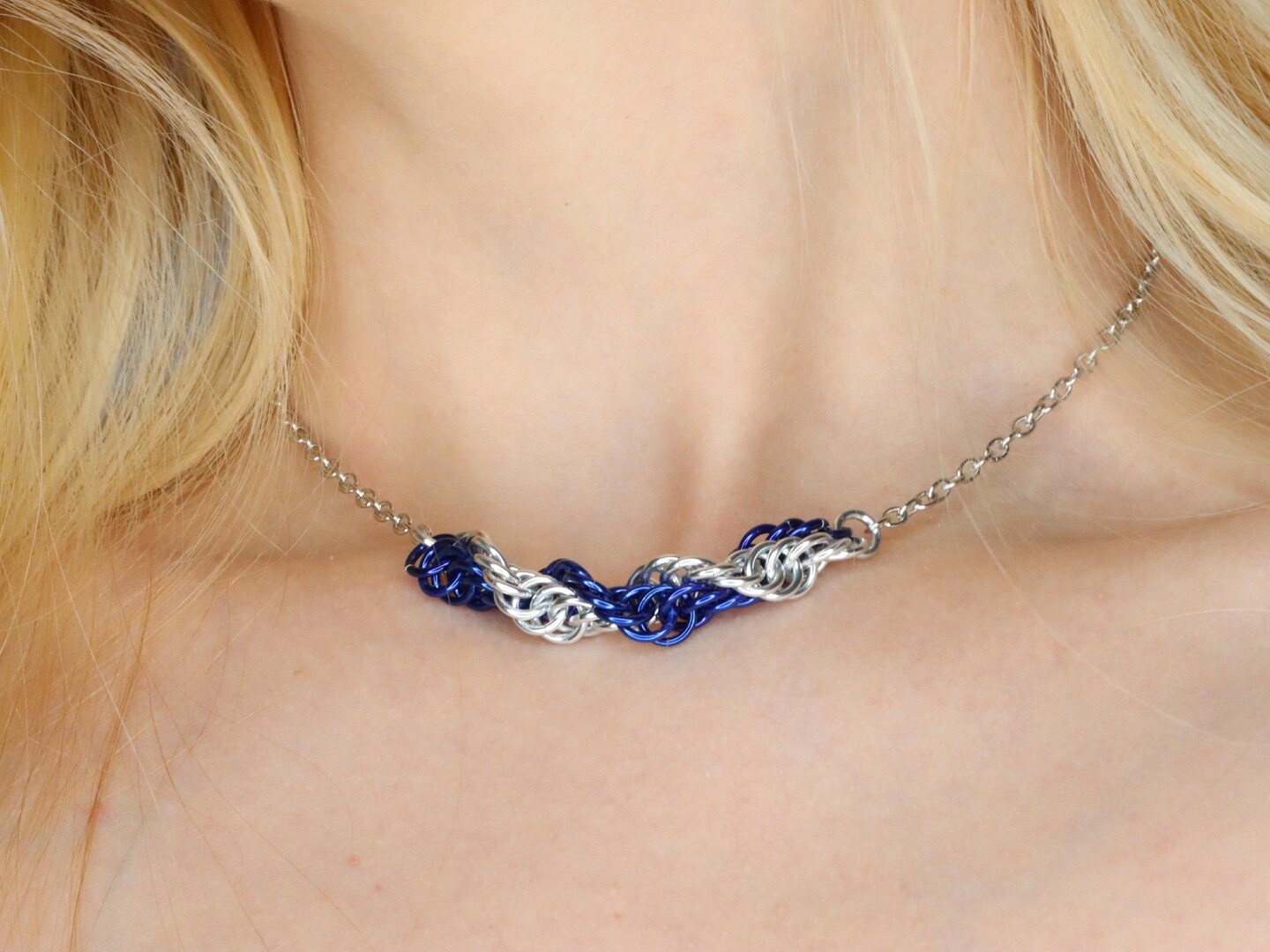 Custom DNA Chain Choker | Cute Personalized Gift for Her | Double Helix ...