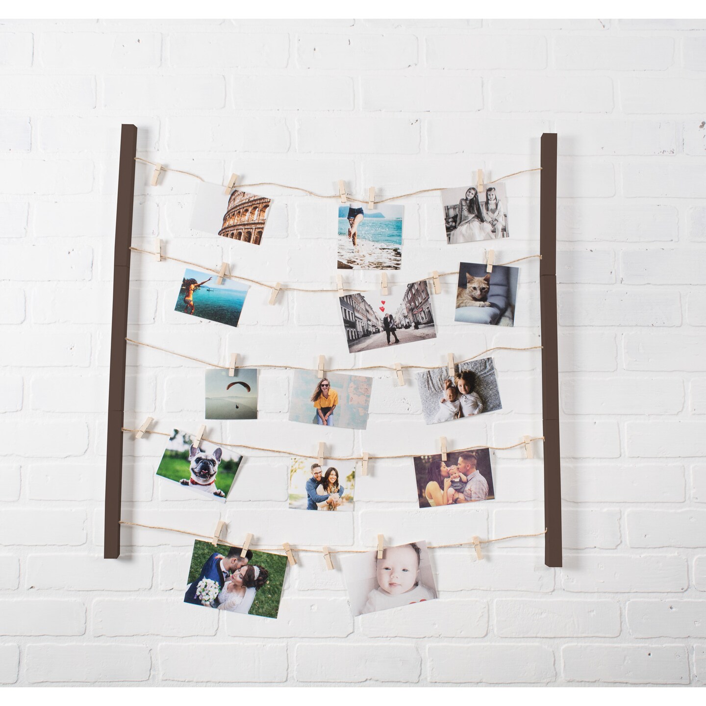 Contemporary Home Living Clothesline Photo Display with Mini ...