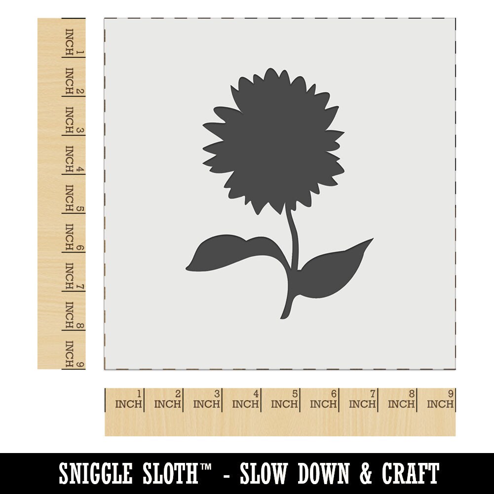 Sunflower Solid Wall Cookie DIY Craft Reusable Stencil, Size: 9.0 Inch ...