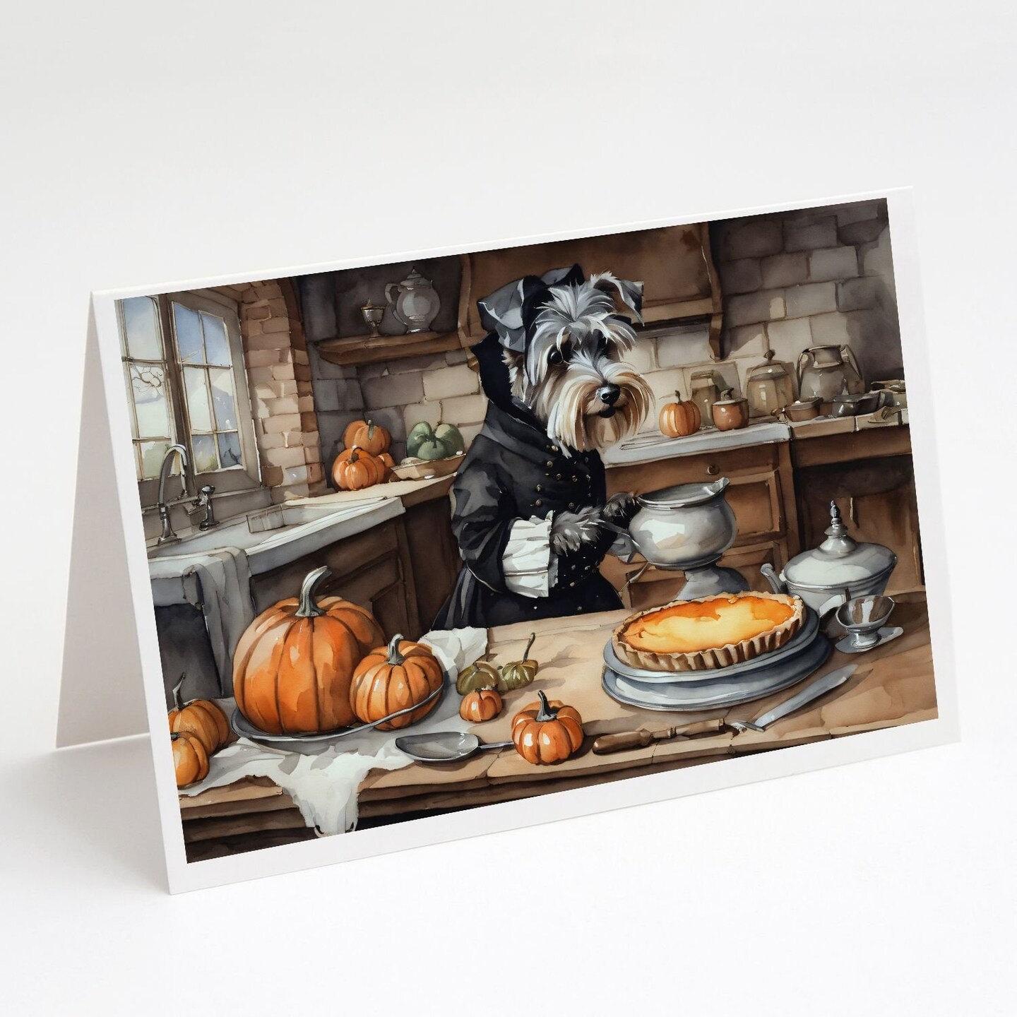 Edge Collections - 5" x 7" - Multicolor - Schnauzer Fall Kitchen ...