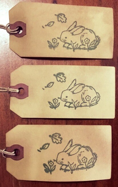Set 3 - Med. Spring Easter Primitive Bunny Rabbit Tags Bunny Hang Tags ...