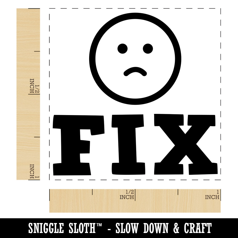 Fix with Frown Face Teacher Motivation Self-Inking Rubber Stamp Ink ...