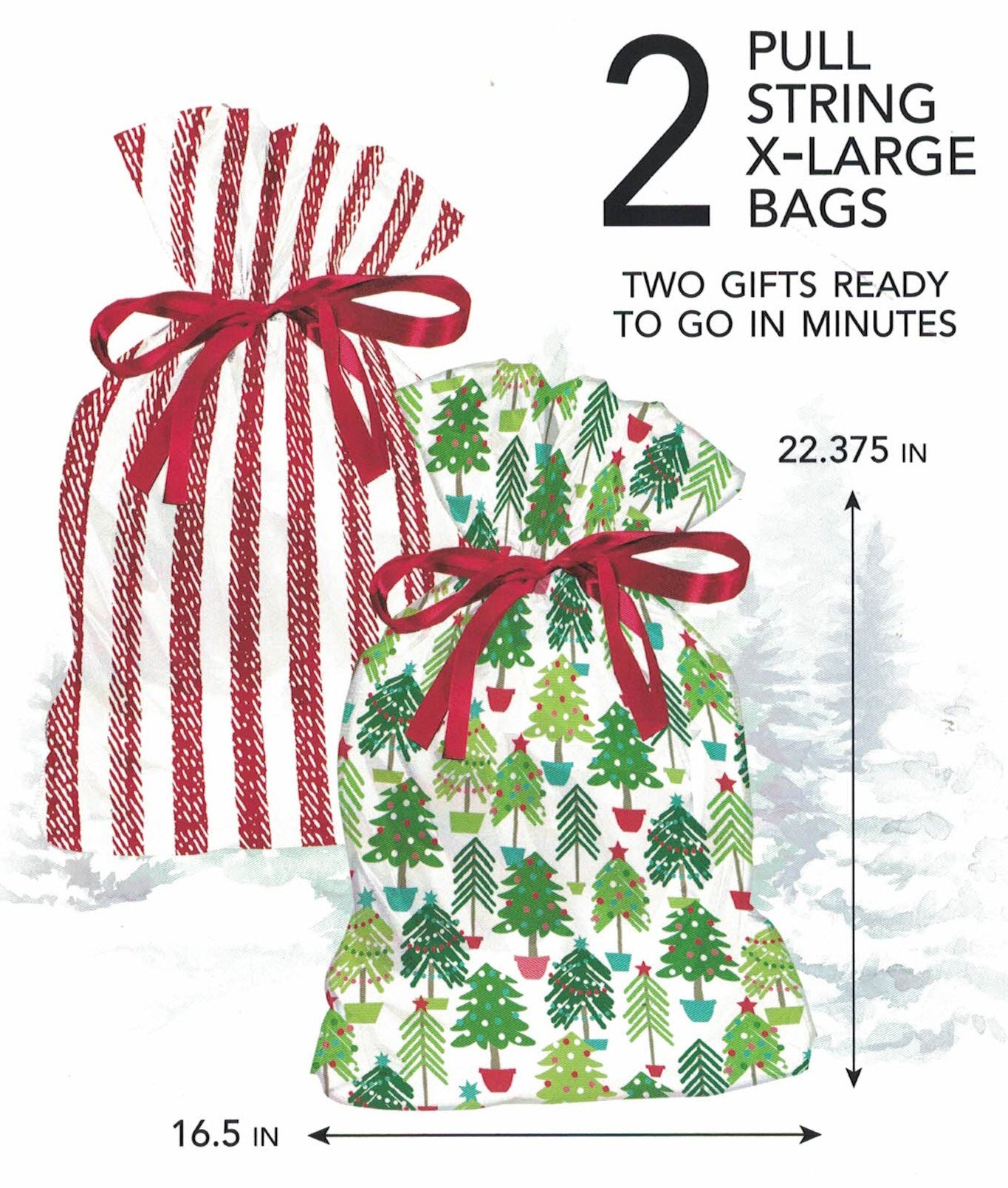 X- Large Pull String Gift Bag - 2 Pack | Michaels