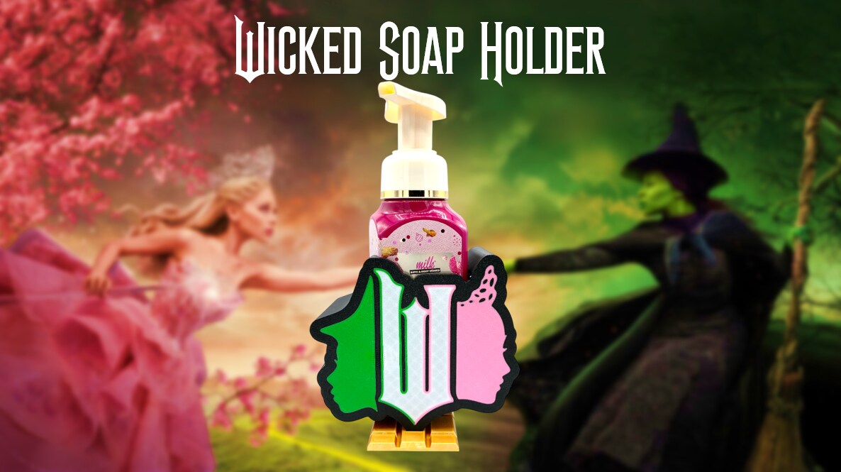 Wicked Elphaba Glinda Soap Holder - Fit Bath and Body Works Foaming ...