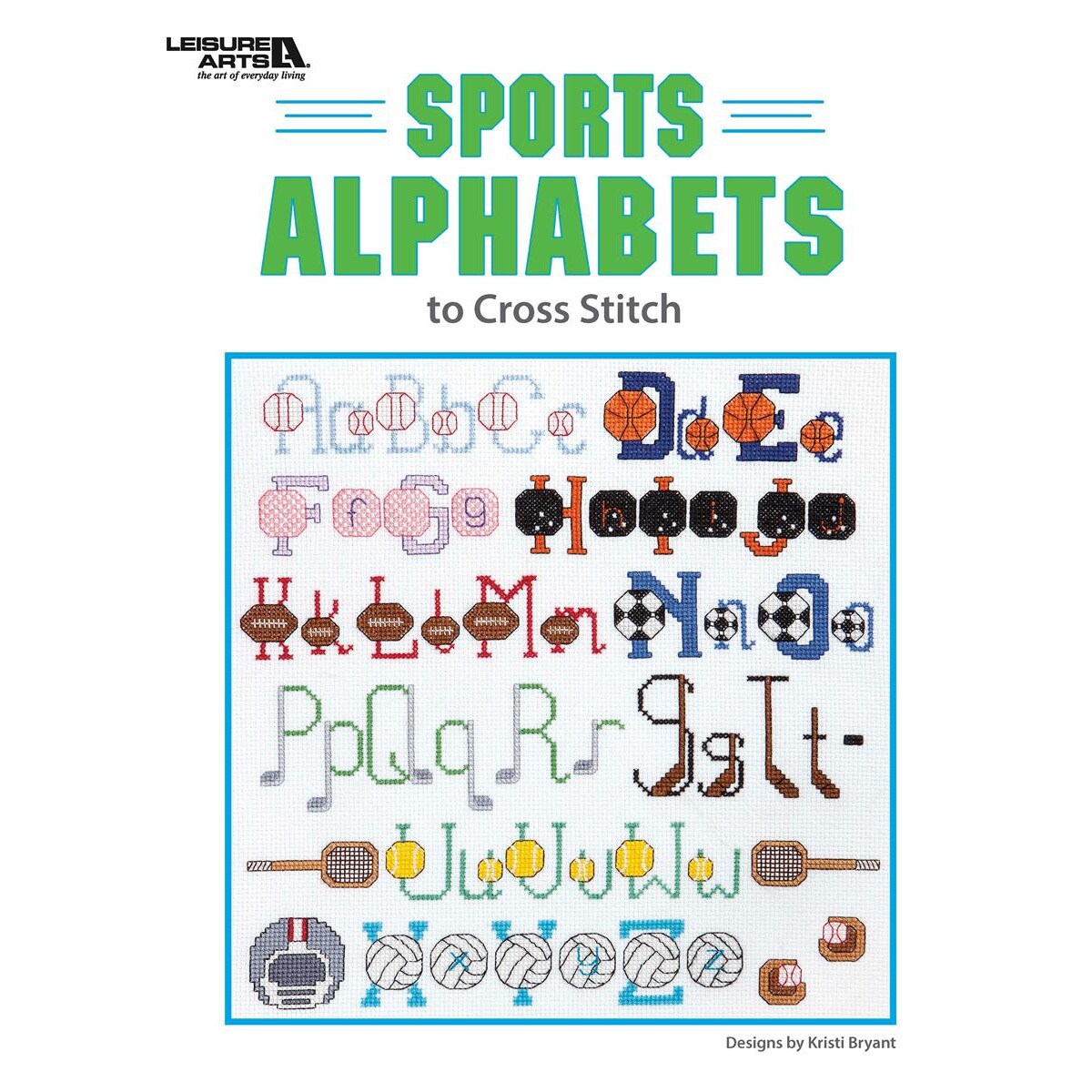 Leisure Arts Sports Alphabets to Cross Stitch Book – Letter Patterns ...