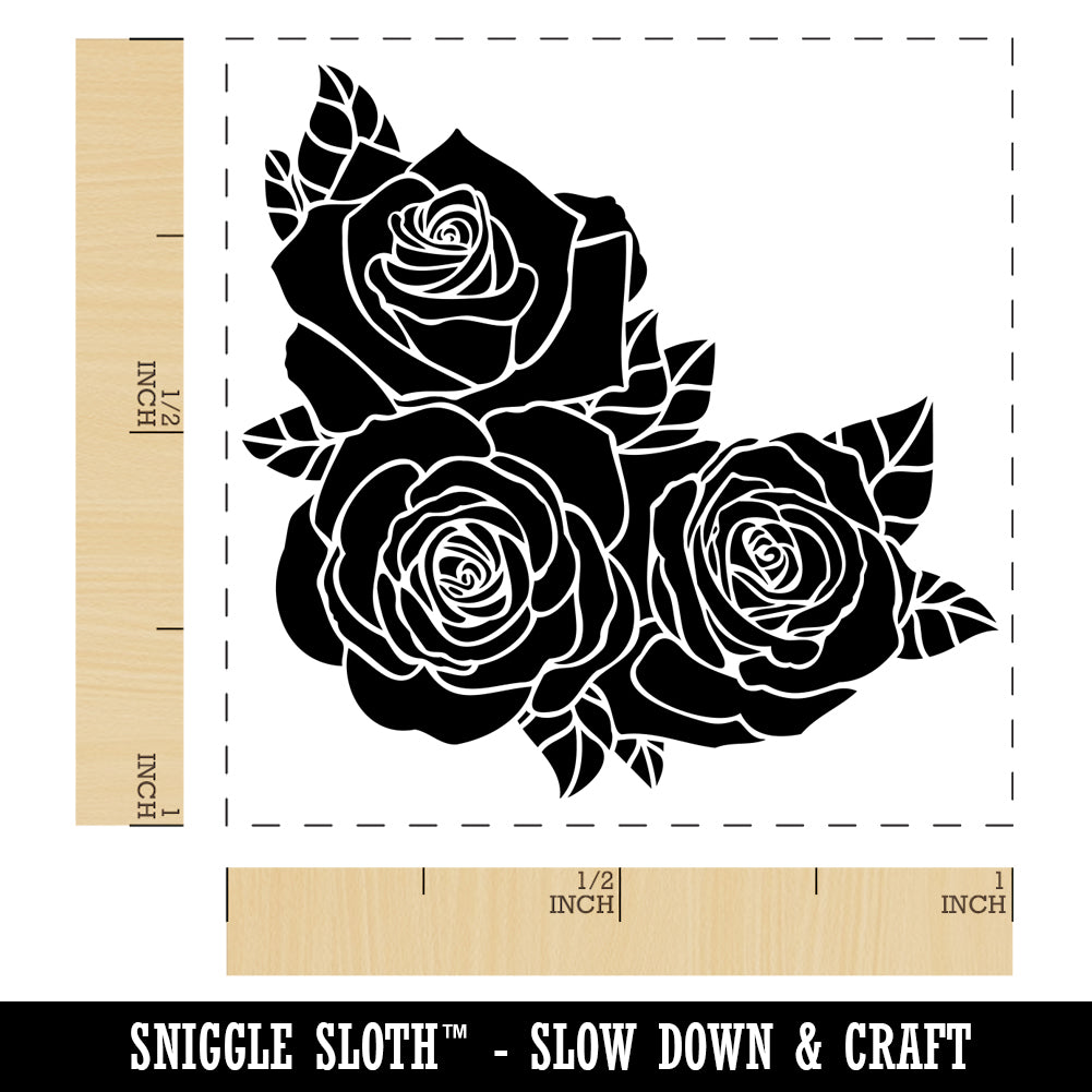 Roses Corner Frame Border Self-Inking Rubber Stamp Ink Stamper | Michaels