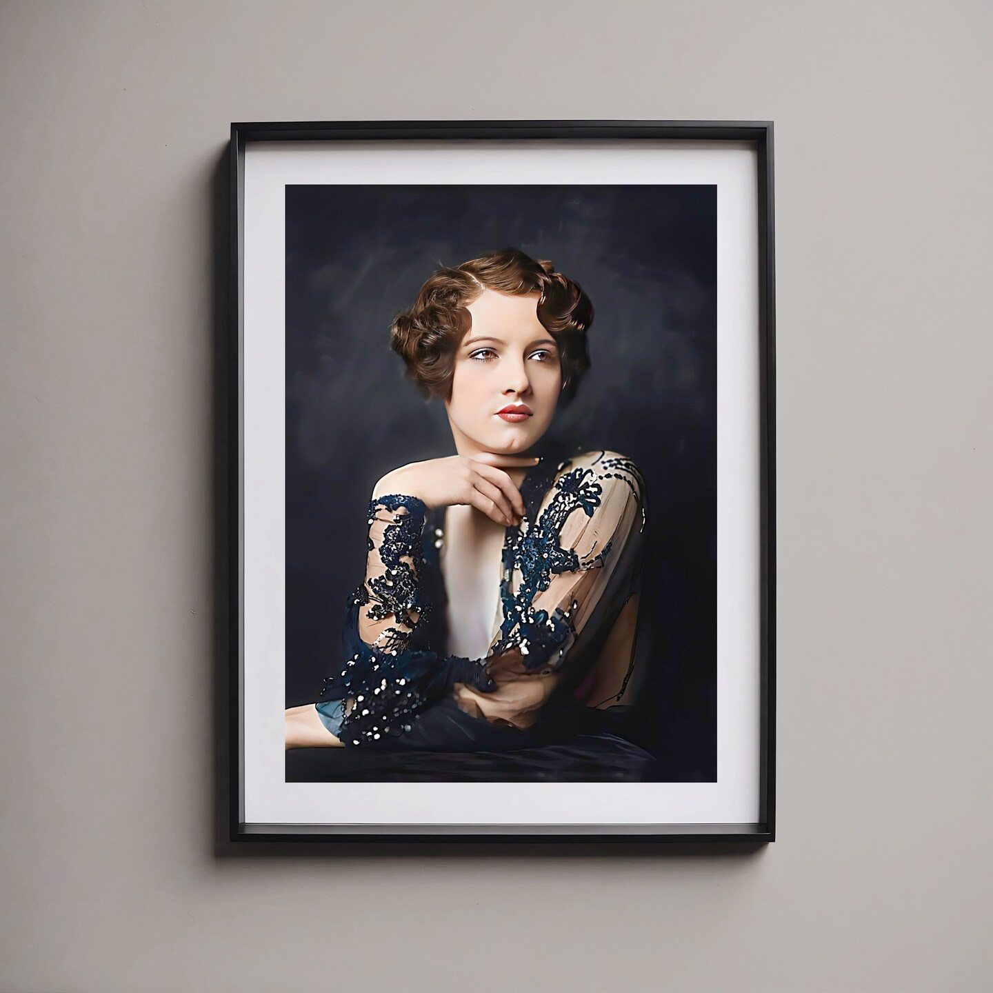 Jean Ackerman Ziegfeld Follies showgirl glamour photo c. 1928, color ...