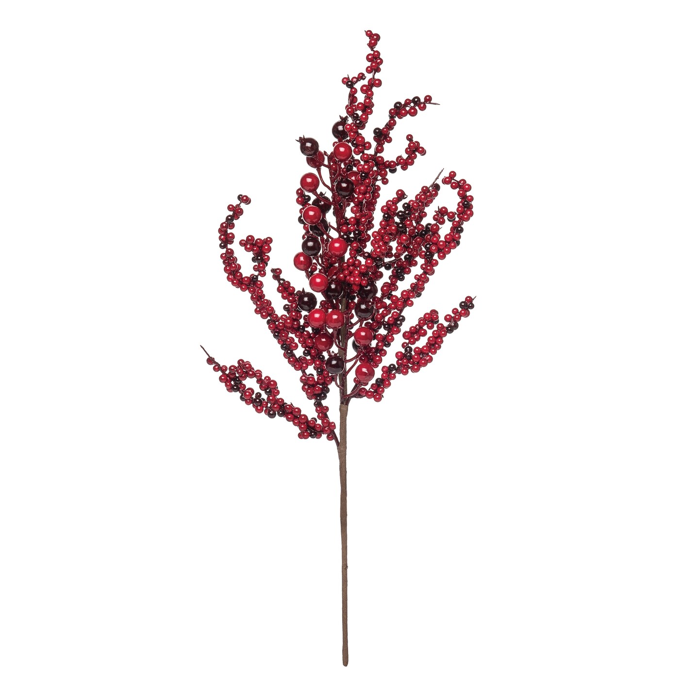 Transpac 24" Red Christmas Merry Berry Pick - Artificial Foam Berry ...