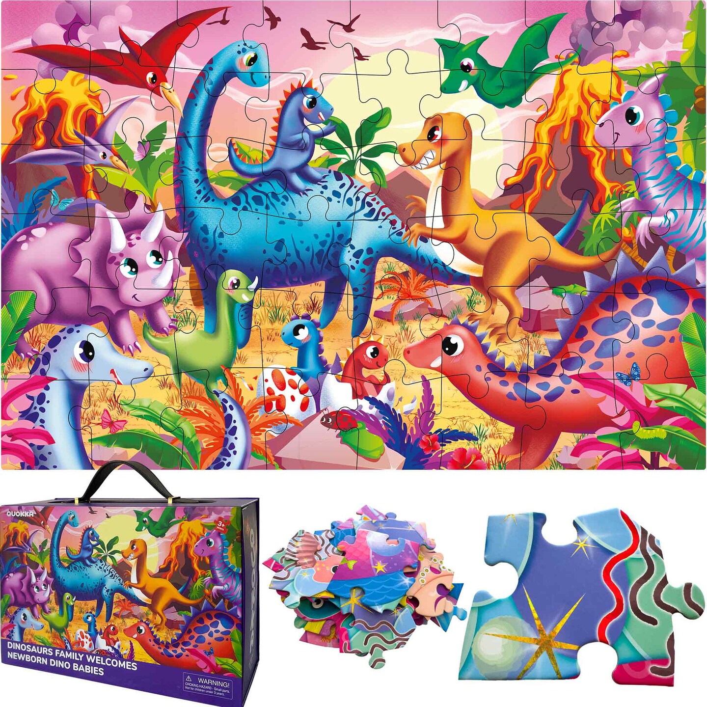 QUOKKA Giant Floor Puzzles for Kids Ages 4-6 - 2x3 Feet 48 Piece ...