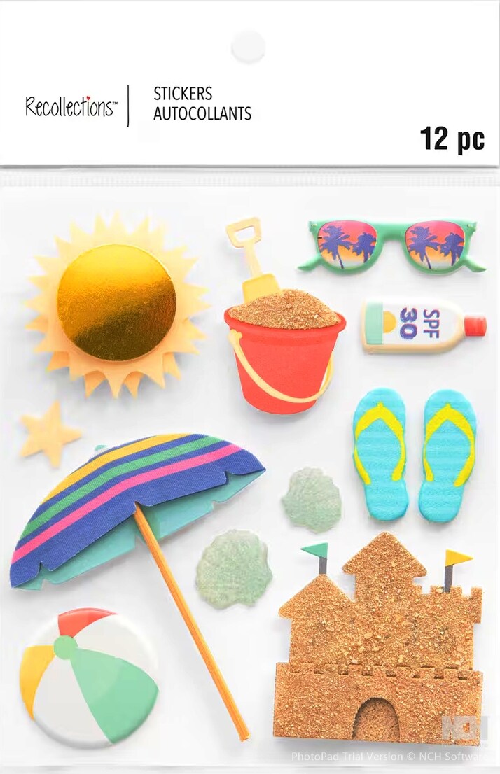 Recollections Day At the Beach Dimensional Stickers | Michaels