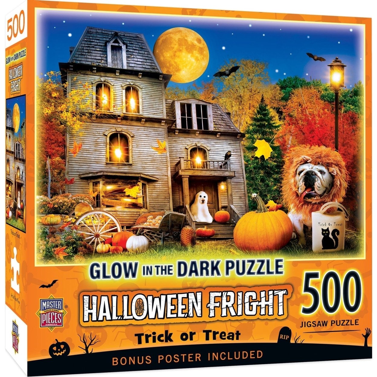 Masterpieces Glow In The Dark Halloween Puzzle 500 Piece 15X21 Recycled ...