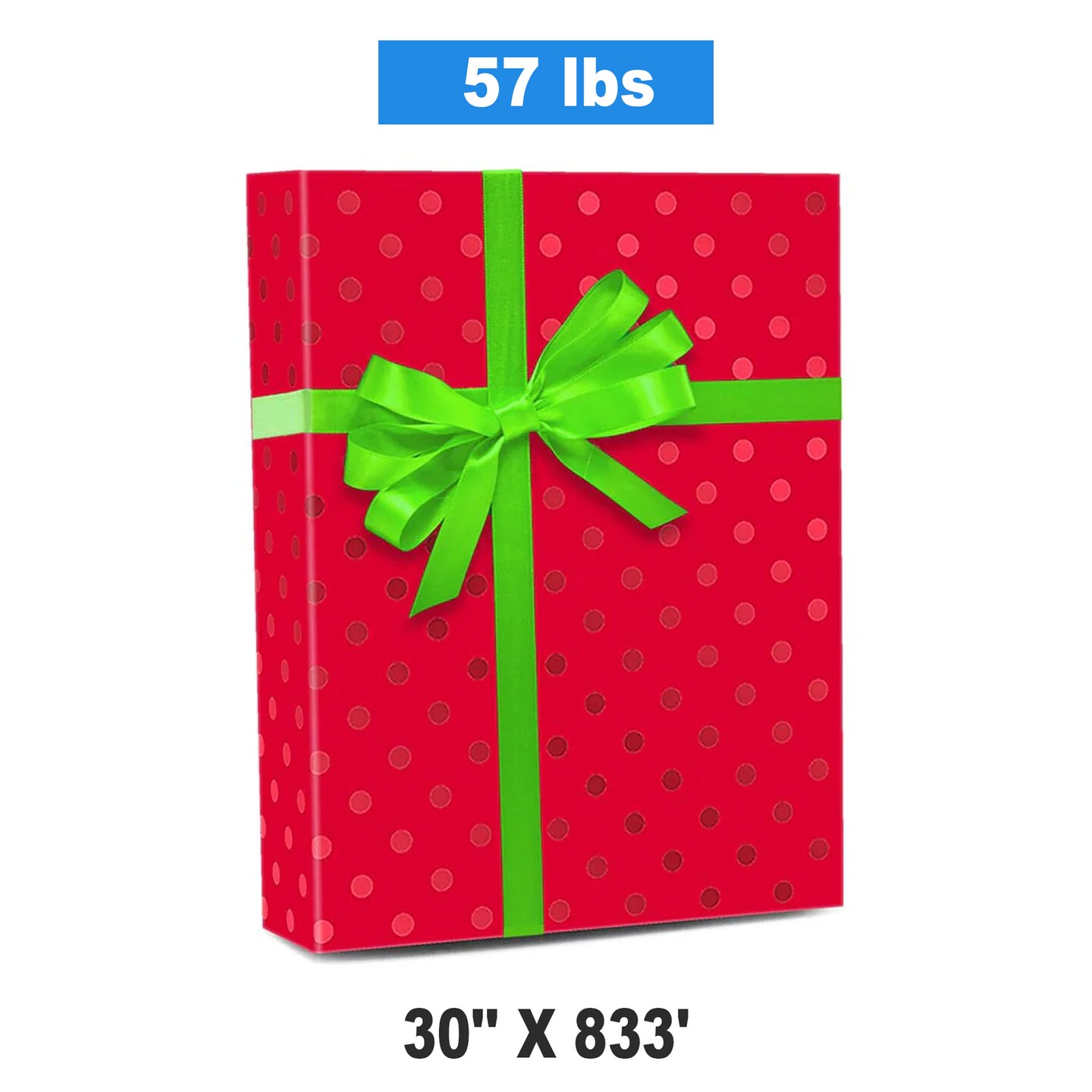 Gift Wrap Red Dots on Red Dots 30" × 833' Roll | Michaels