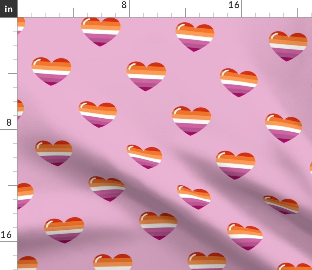 Pride Lgbtqia Gay Heart Pink Orange Purple Lgbt Lgbtq Hearts Large ...