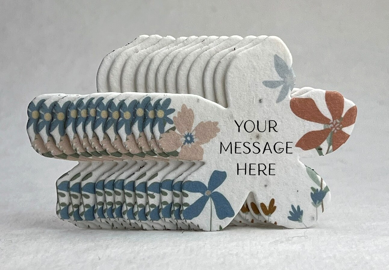 Custom Wildflower Seed Paper Flower Tag - Floral Garden Variations - 2. ...