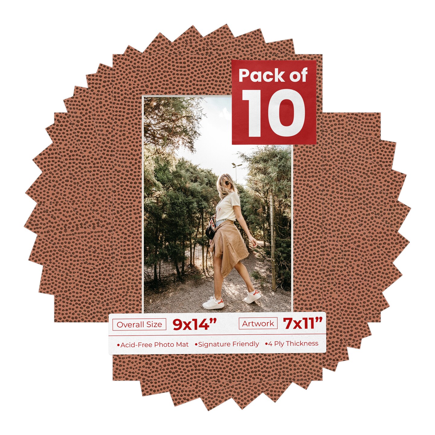 Football Texture Mat Board for 9x14 Frames - Fits 7x11 Photos, Color ...