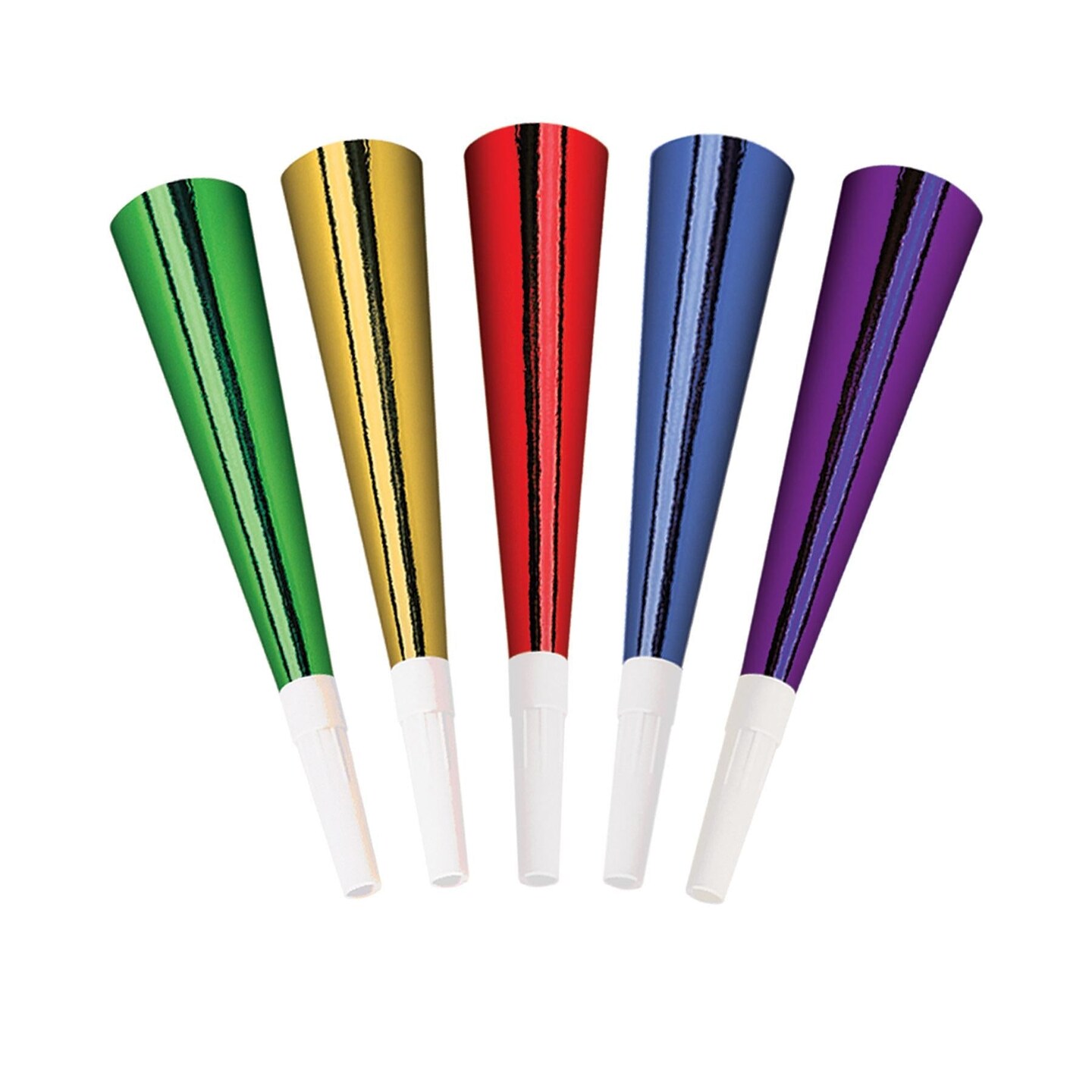 180 Pack Bulk New Year's Eve Packaged Foil Horns - Asst colors | Michaels