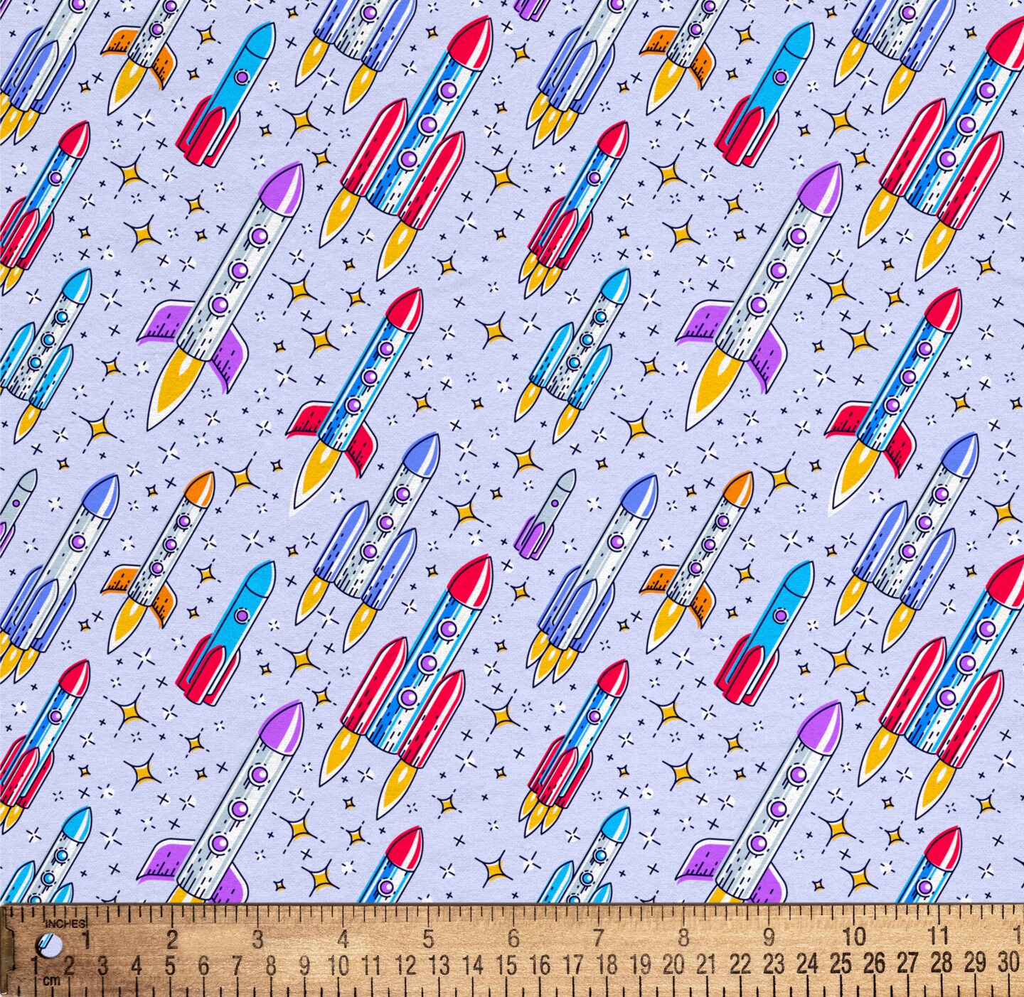 DAVID TEXTILES UP AND AWAY ROCKETS PURPLE FLANNEL 6 YD BOLT | Michaels