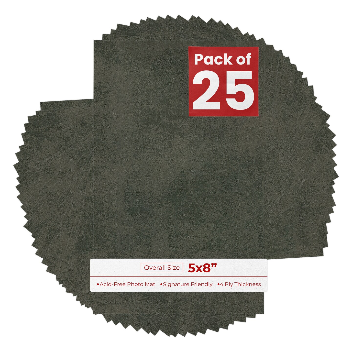 Earthen Gray 5x8 Uncut Mat Board - Blank Sheets, No Opening, Color ...