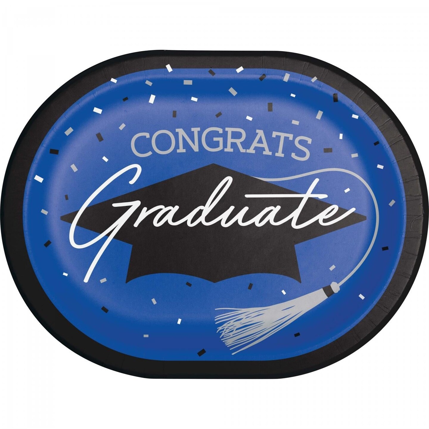 Cobalt Blue Graduation Paper Oval Platters, 10" X 12" (8/Pkg) | Michaels