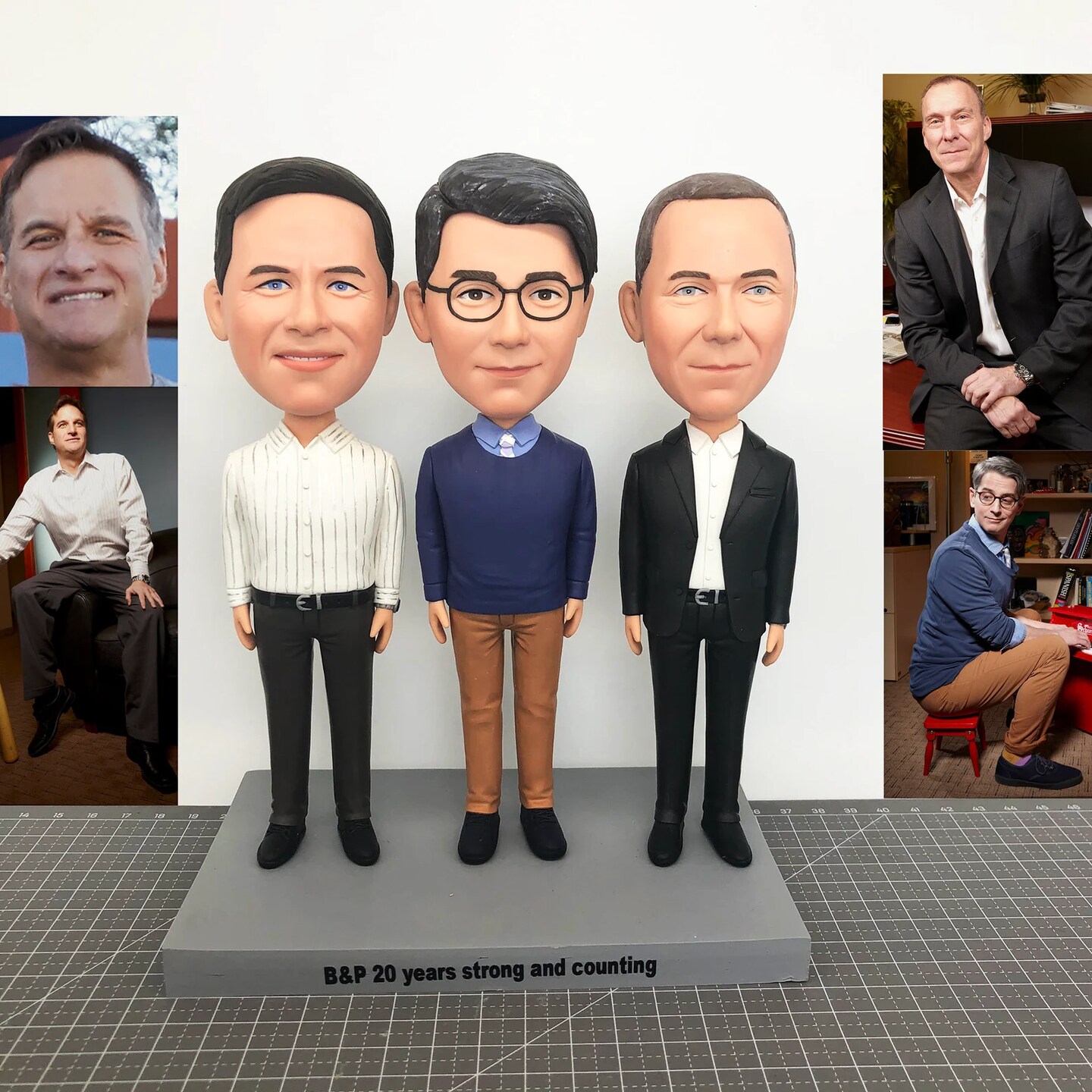 Custom Bobbleheads Three Brothers, Custom Family Bobbleheads For Three ...