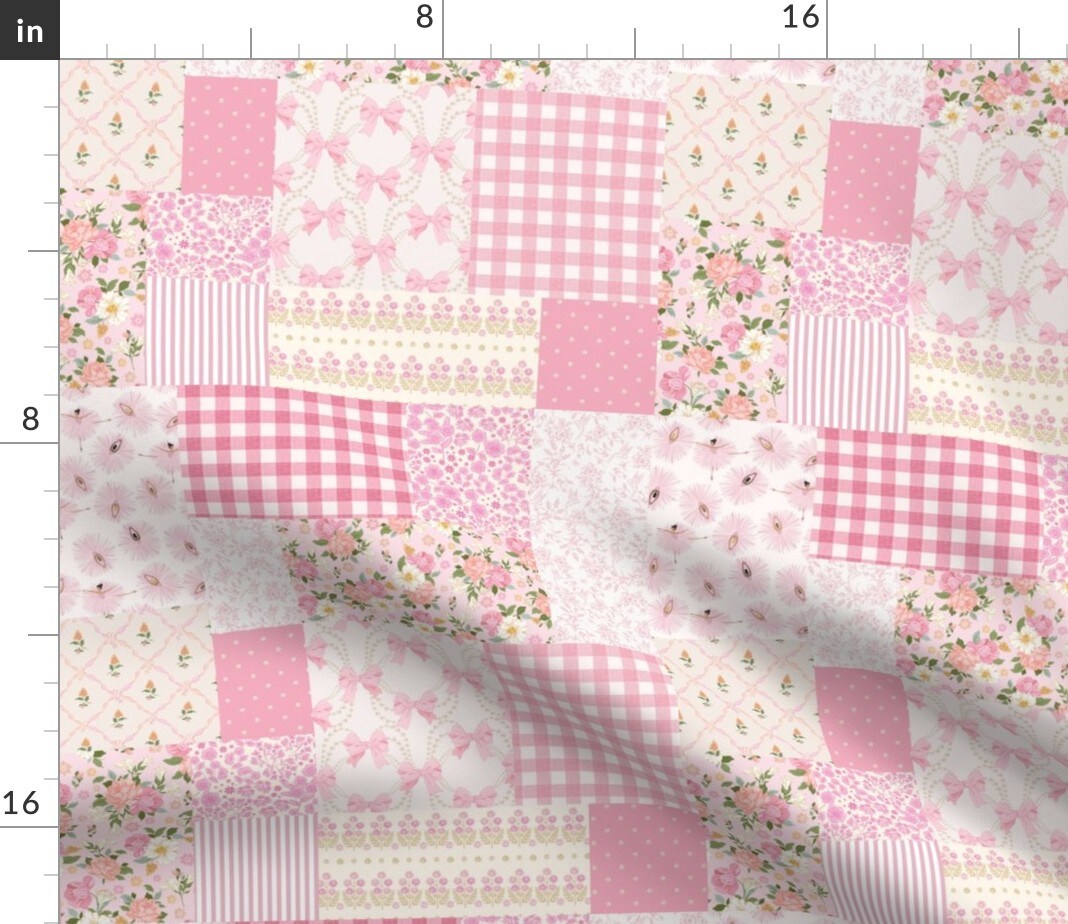 Patch Nursery Floral Check Gingham Stripes Print Rose Custom Printed ...