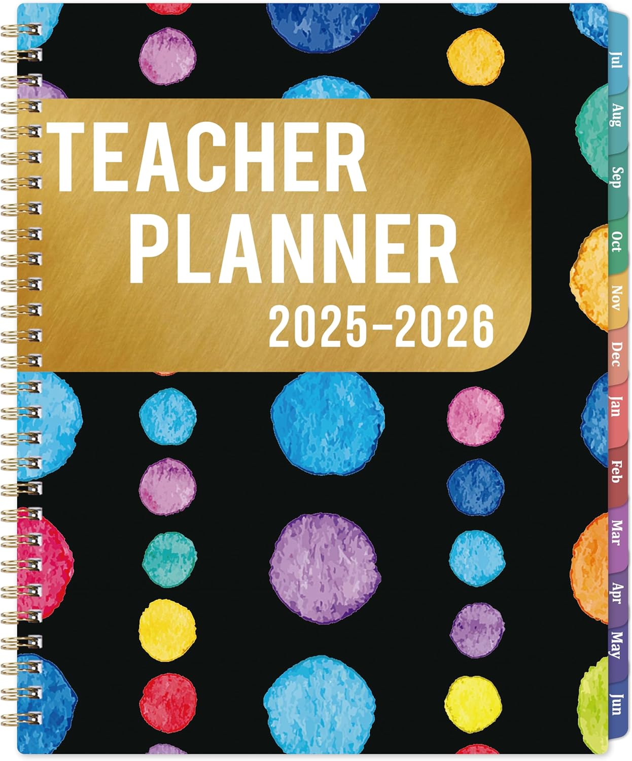 Teacher Lesson Planner with Colorful tabs (Black) | Michaels